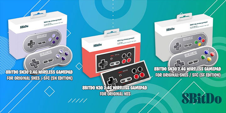 8Bitdo Wireless Gamepad: Plug & Play for NES & SNES in June